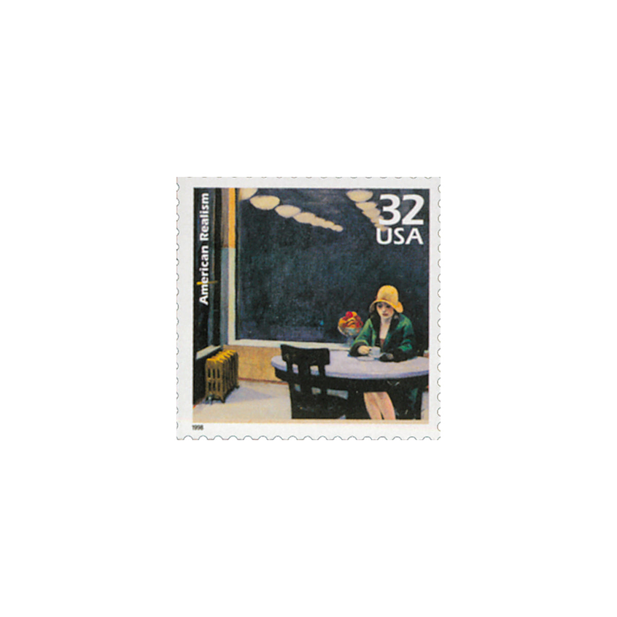 5 Edward Hopper, American Realism Postage Stamps // "Automat" // Celeb ...