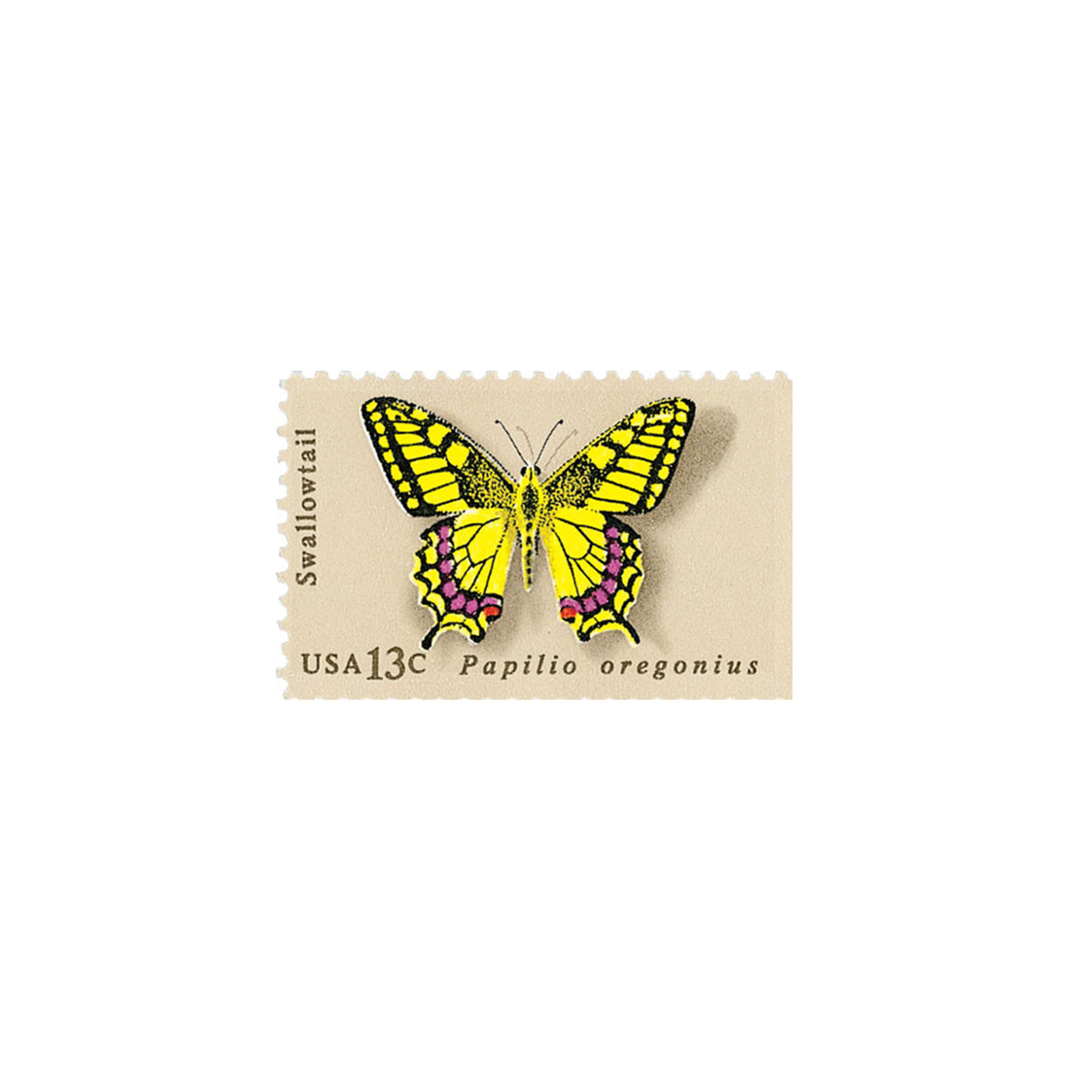 10 Yellow Swallowtail Butterfly Postage Stamps // UNUSED // 13 Cent ...