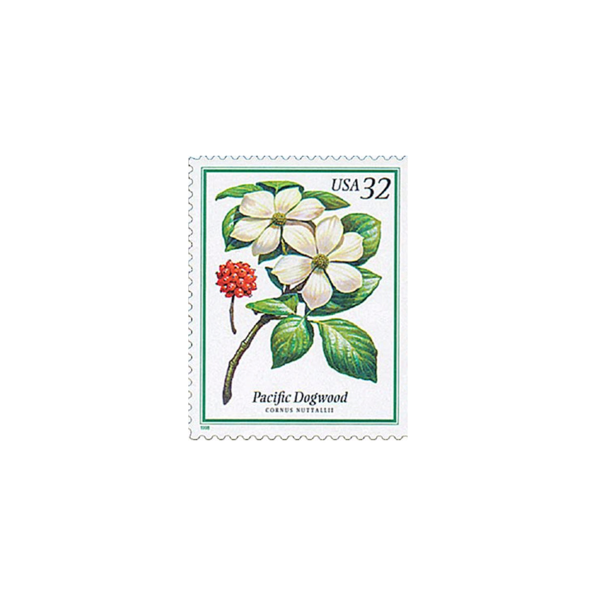 5 Pacific Dogwood Postage Stamps // UNUSED // 32 Cent // Flowering Tre ...